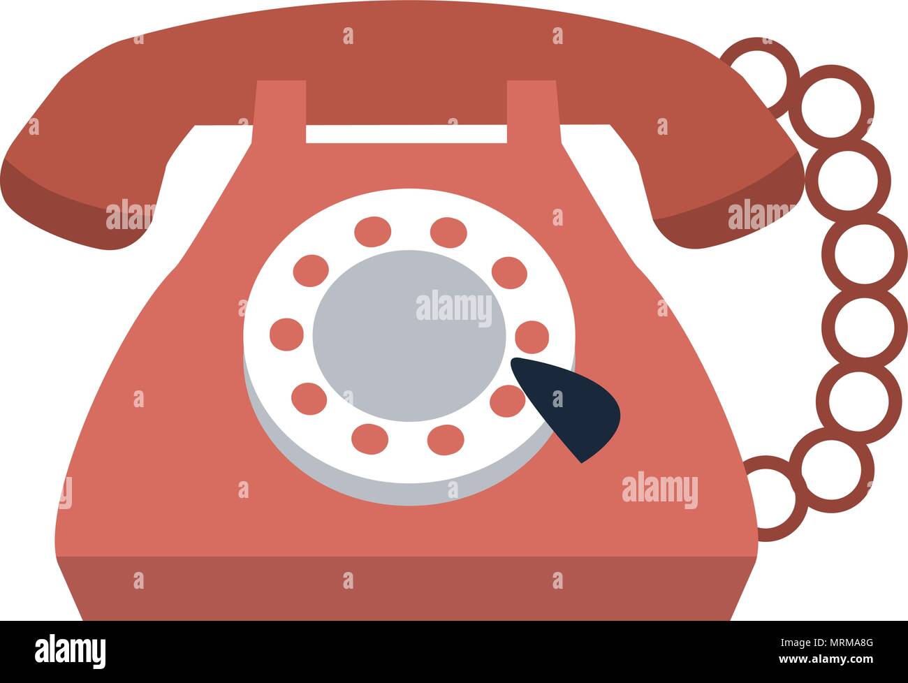 Retro telephone handset cable cartoon Stock Vector Images - Alamy