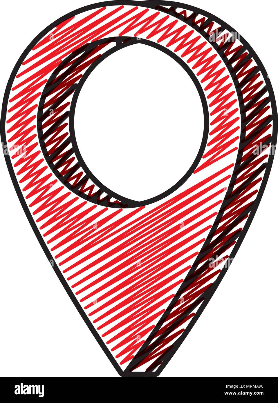 doodle location map symbol to graphic direction Stock Vector Image ...