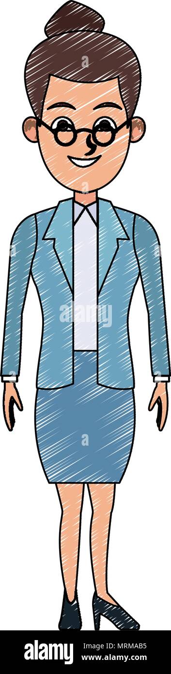 Executive business woman cartoon scribble Stock Vector Image & Art - Alamy