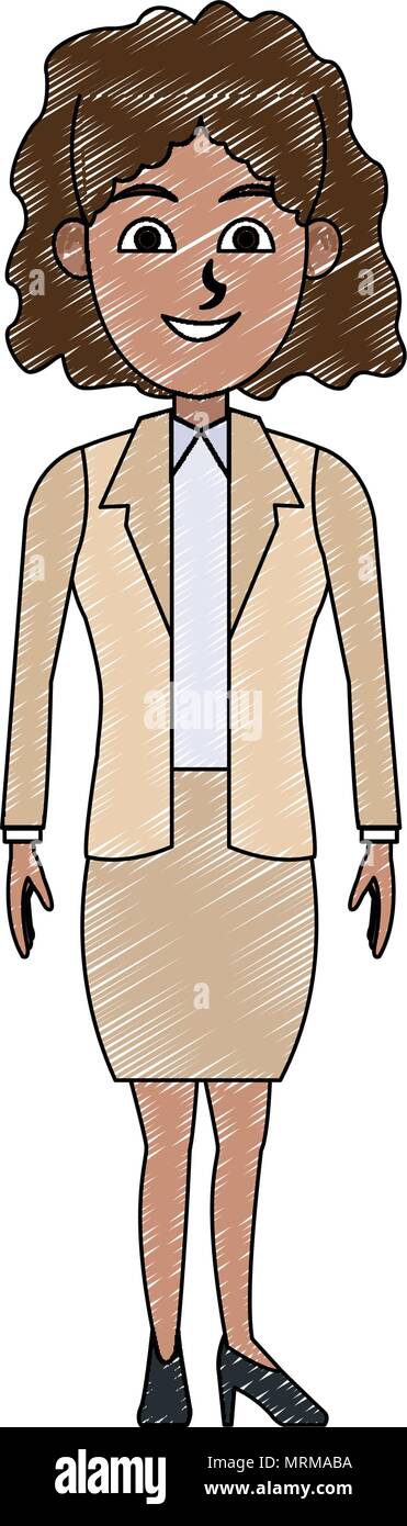 Executive business woman cartoon scribble Stock Vector Image & Art - Alamy