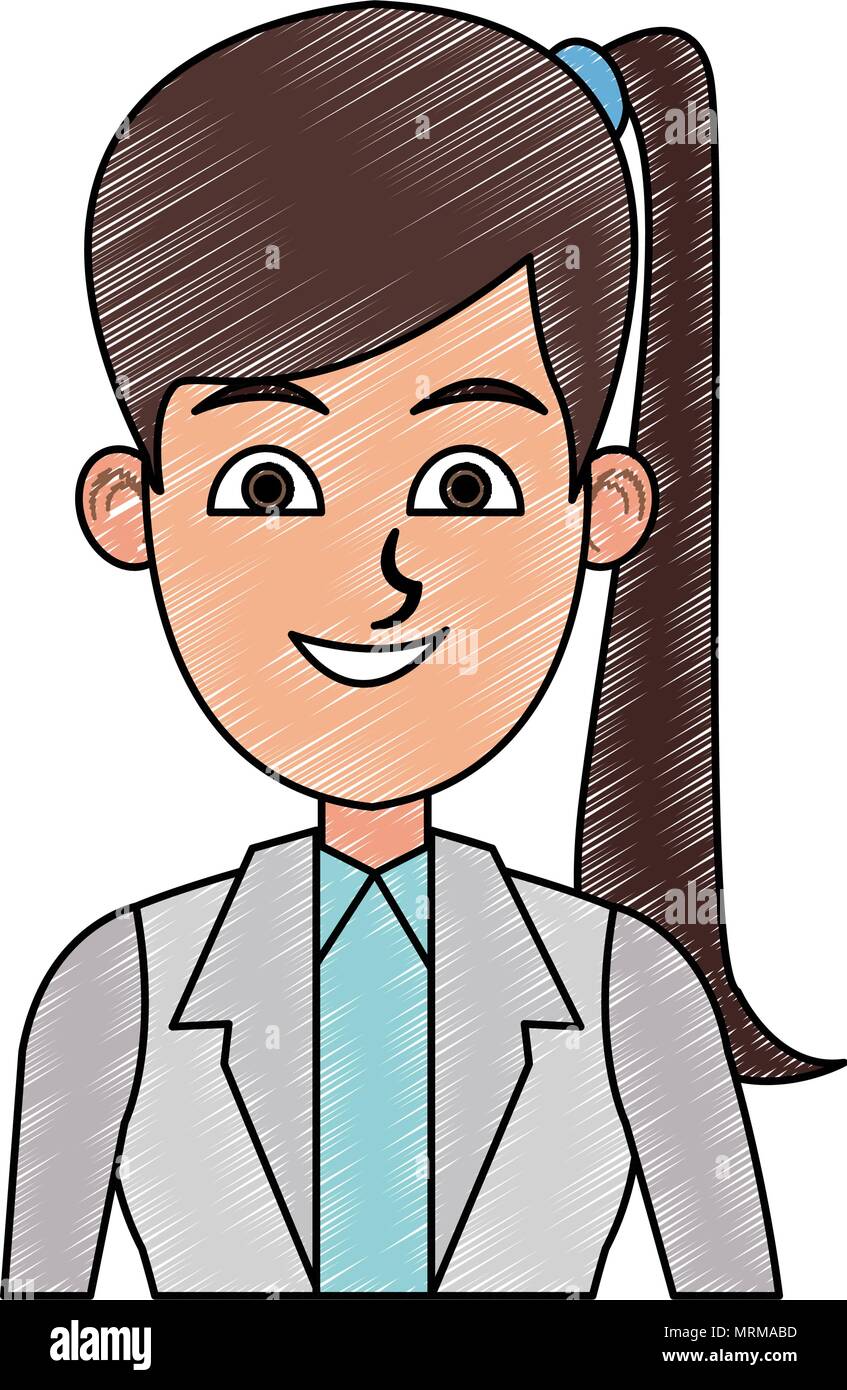 Executive business woman cartoon scribble Stock Vector Image & Art - Alamy