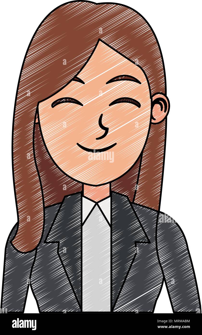 Executive business woman cartoon scribble Stock Vector Image & Art - Alamy
