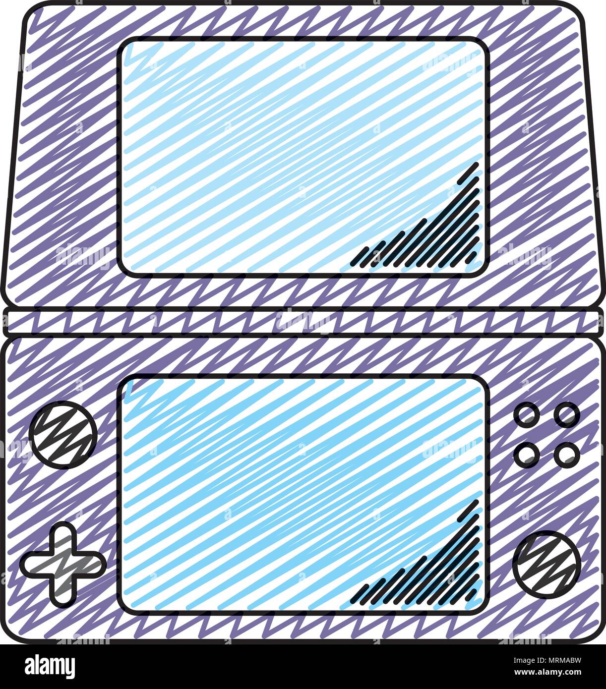 doodle electronic game handheld simulator videogame Stock Vector Image ...