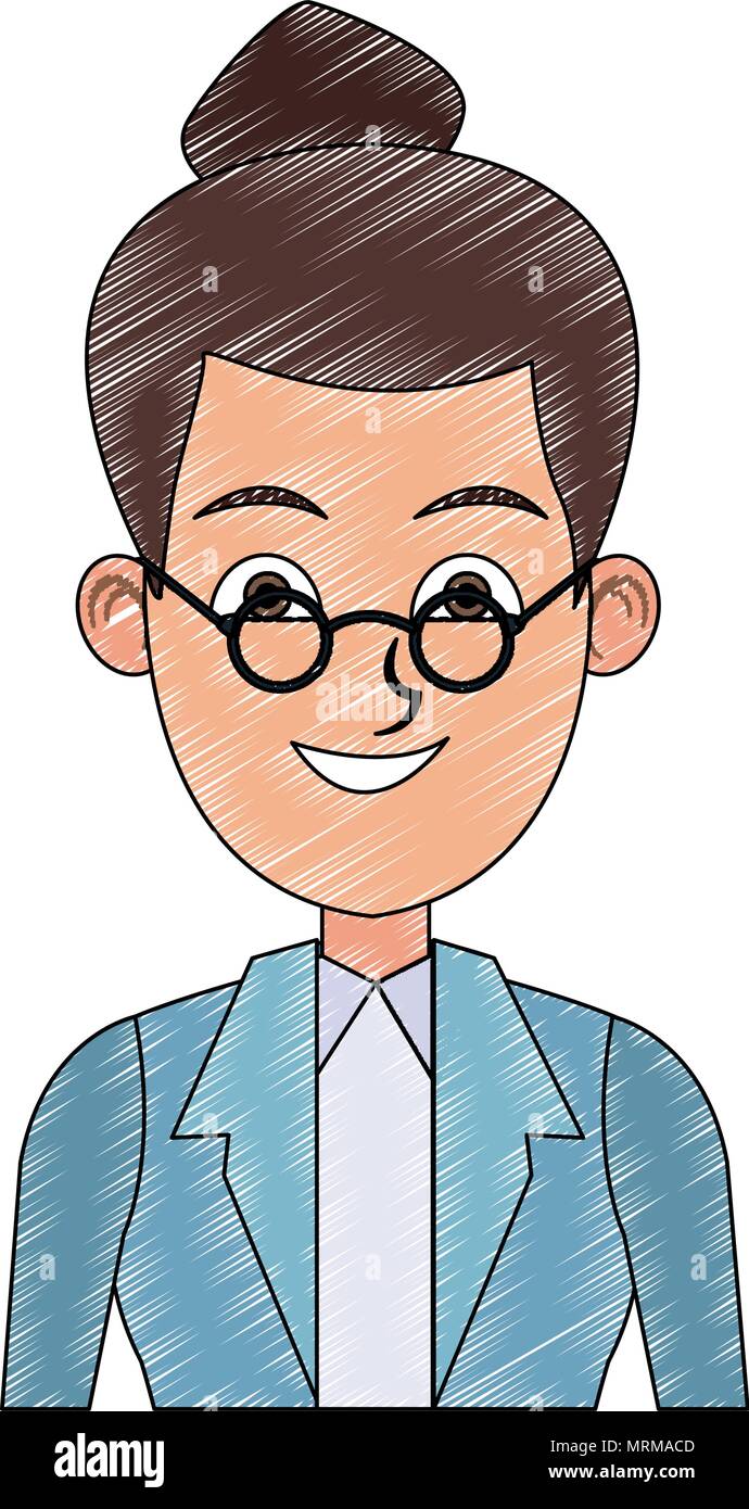 Executive business woman cartoon scribble Stock Vector Image & Art - Alamy