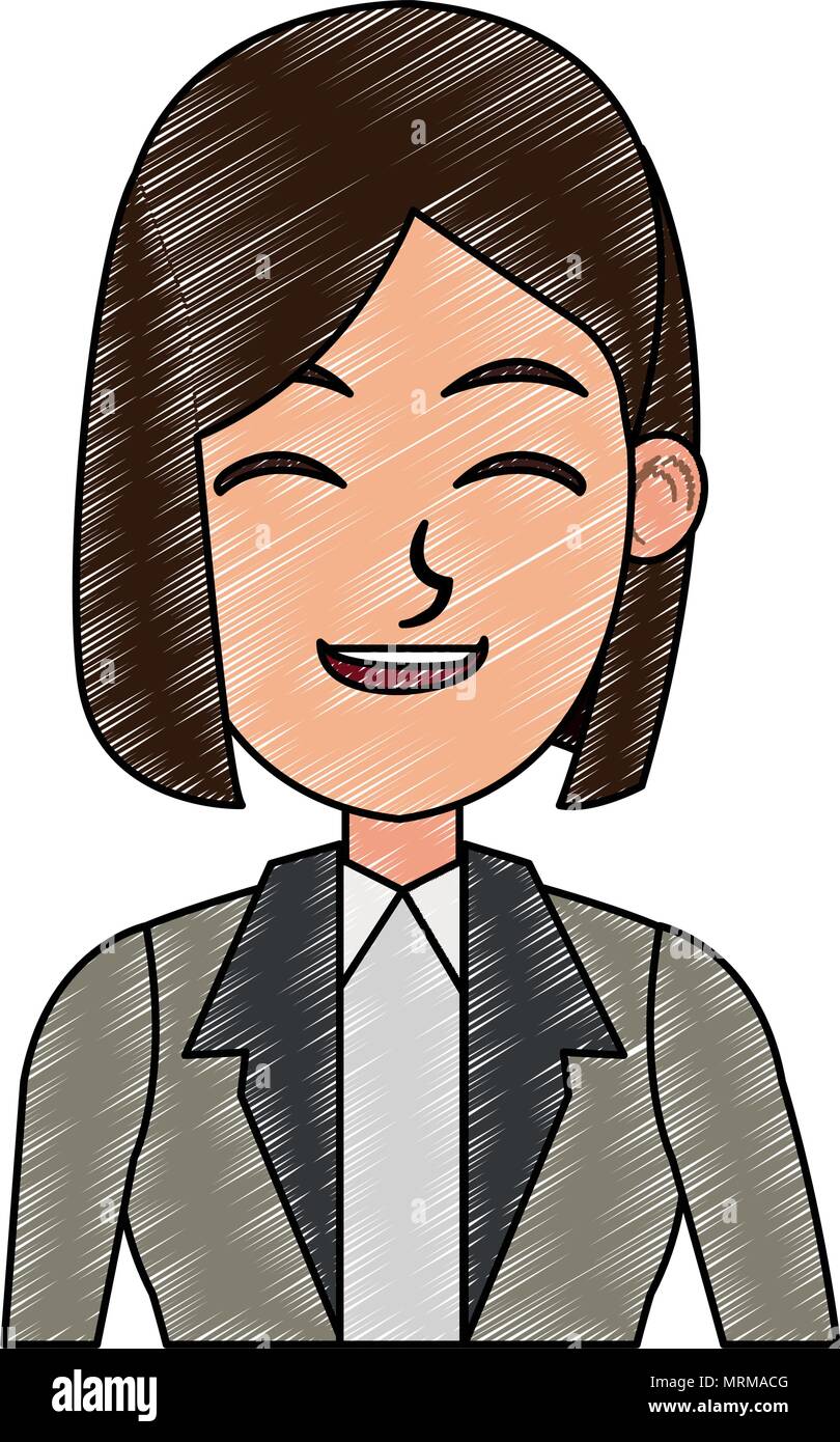 Executive business woman cartoon scribble Stock Vector Image & Art - Alamy