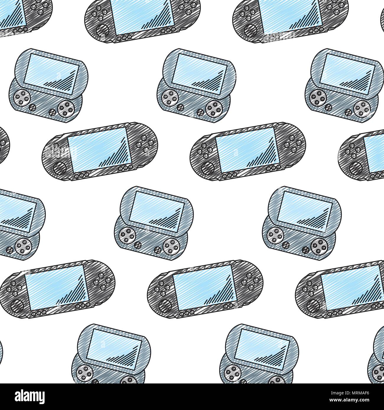 doodle electronic handheld game console background Stock Vector Image ...