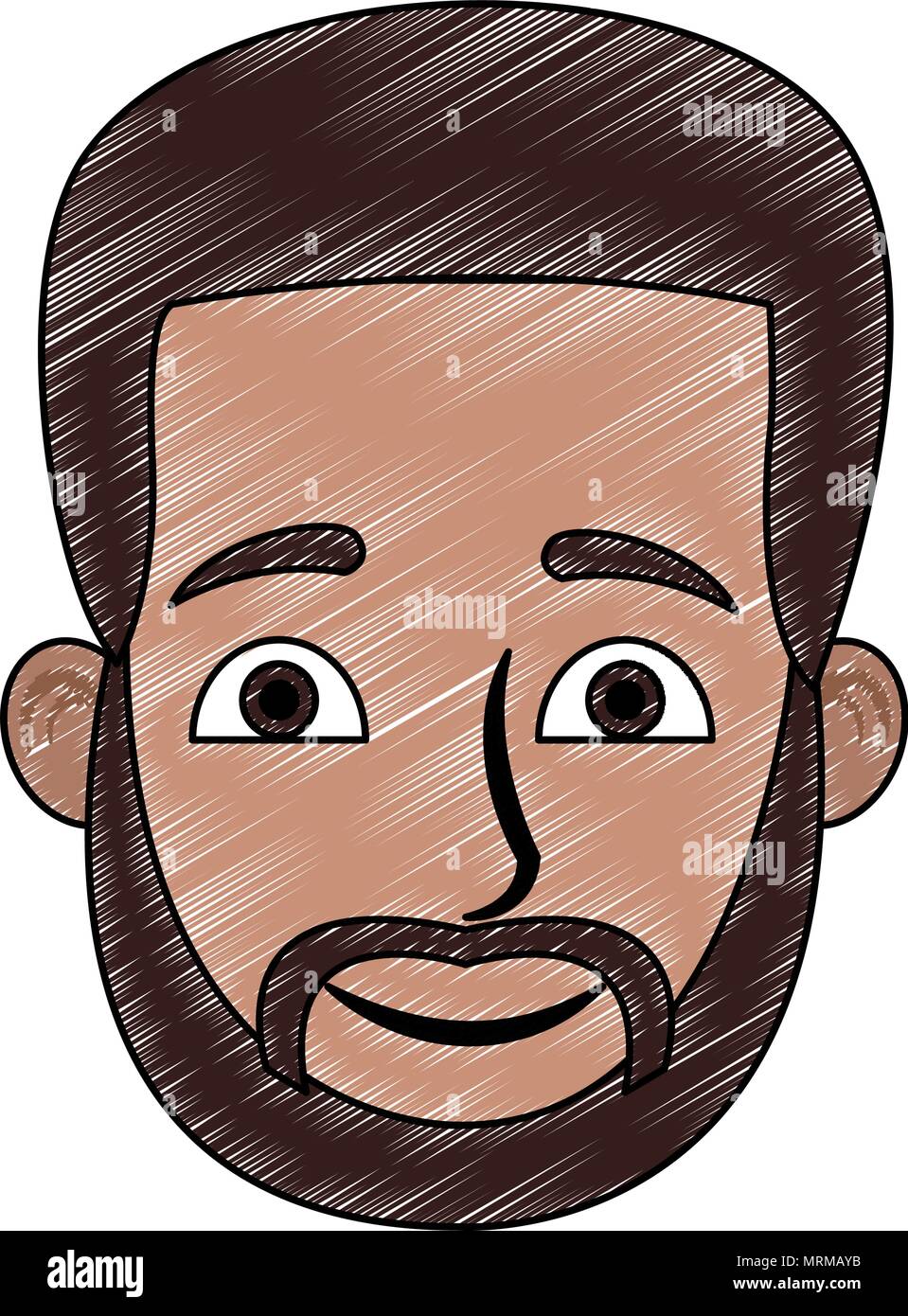 Man face cartoon scribble Stock Vector Image & Art - Alamy