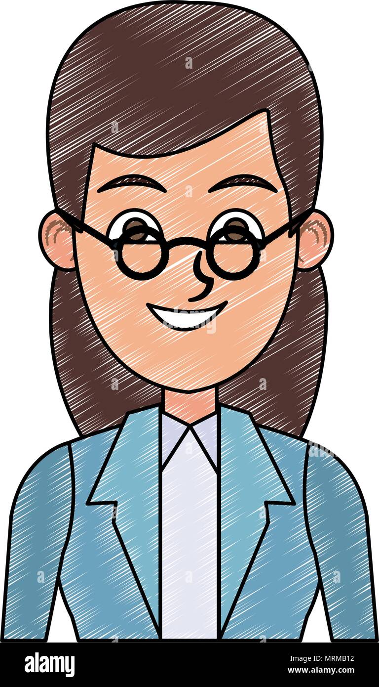 Executive business woman cartoon scribble Stock Vector Image & Art - Alamy