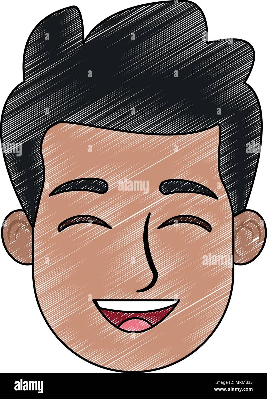 Man face cartoon scribble Stock Vector Image & Art - Alamy