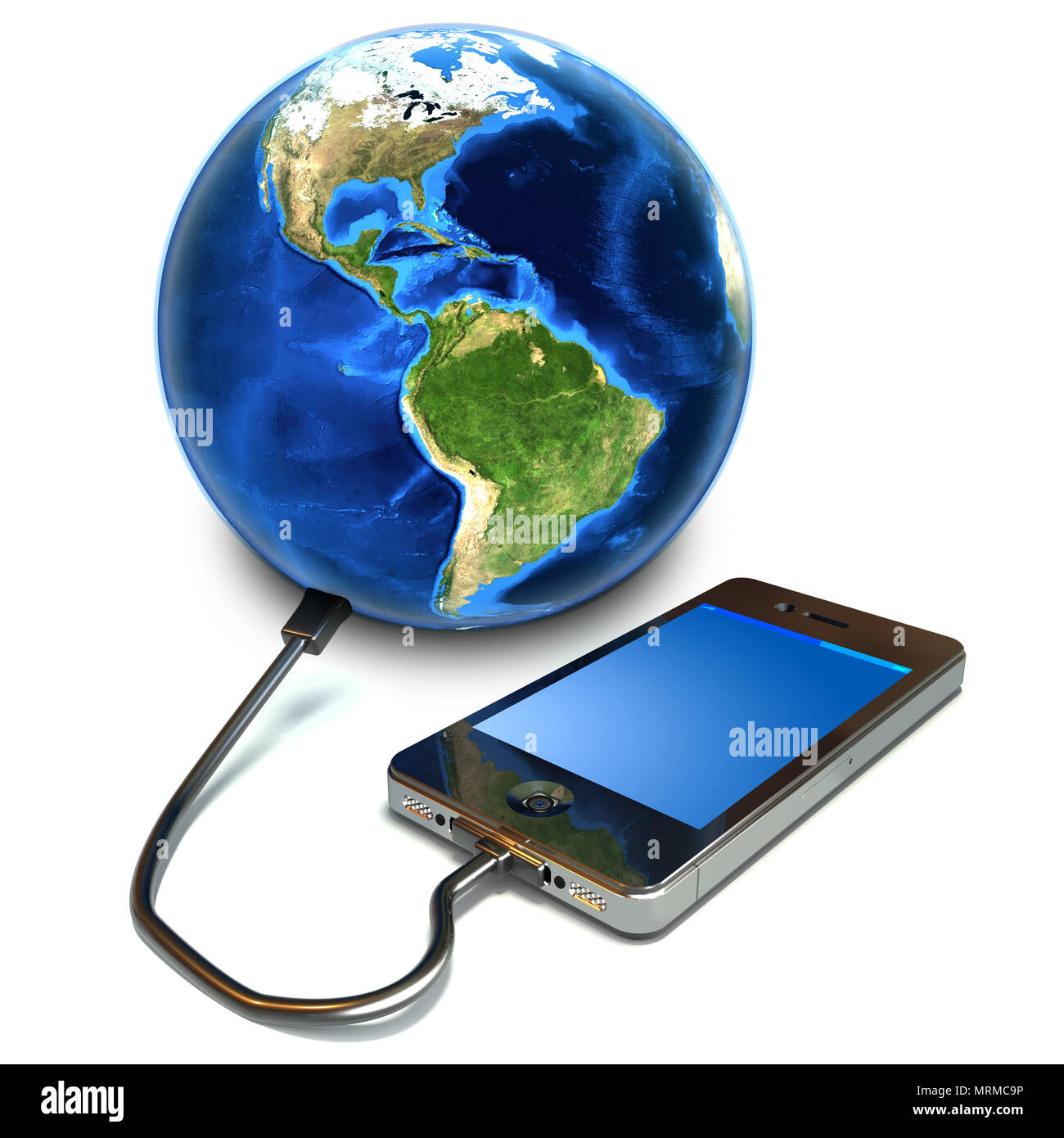 Touchscreen Smartphone connecting to the world concept. Texture from ...