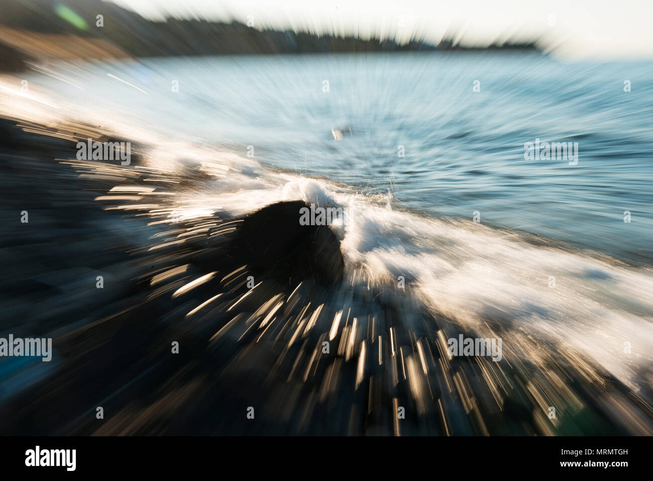 Abstract background zoom in zoom out technic photo of waves on the ...