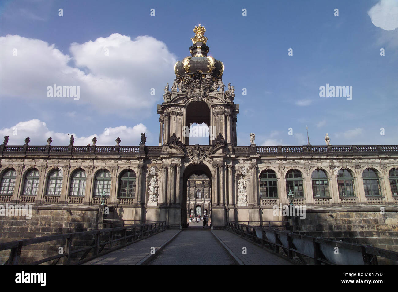 Crown Gate, Outer Ward, Dresden, Saxony, Germany, Dome, Golden King’s ...