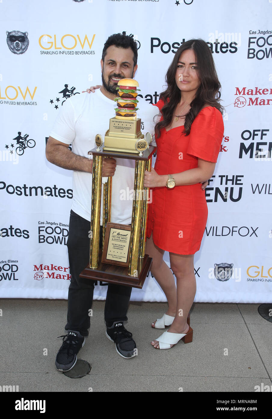 Beverly Hills, Ca. 26th May, 2018. Lawrence Longo, Jenn Harris, at Off ...