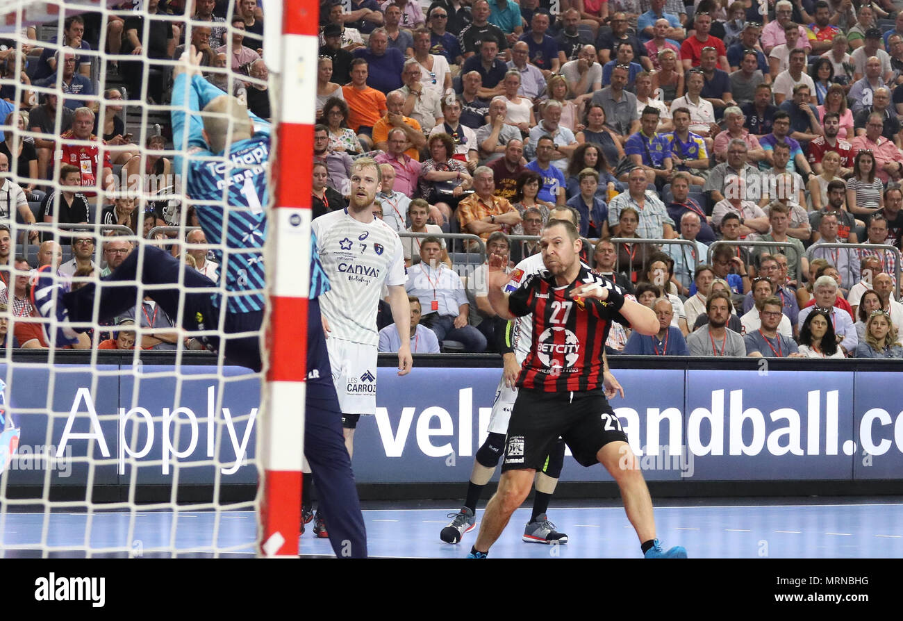 Vincent Gerard (Montpellier HB) and Ivan Cupic (HC Vardar)during the ...
