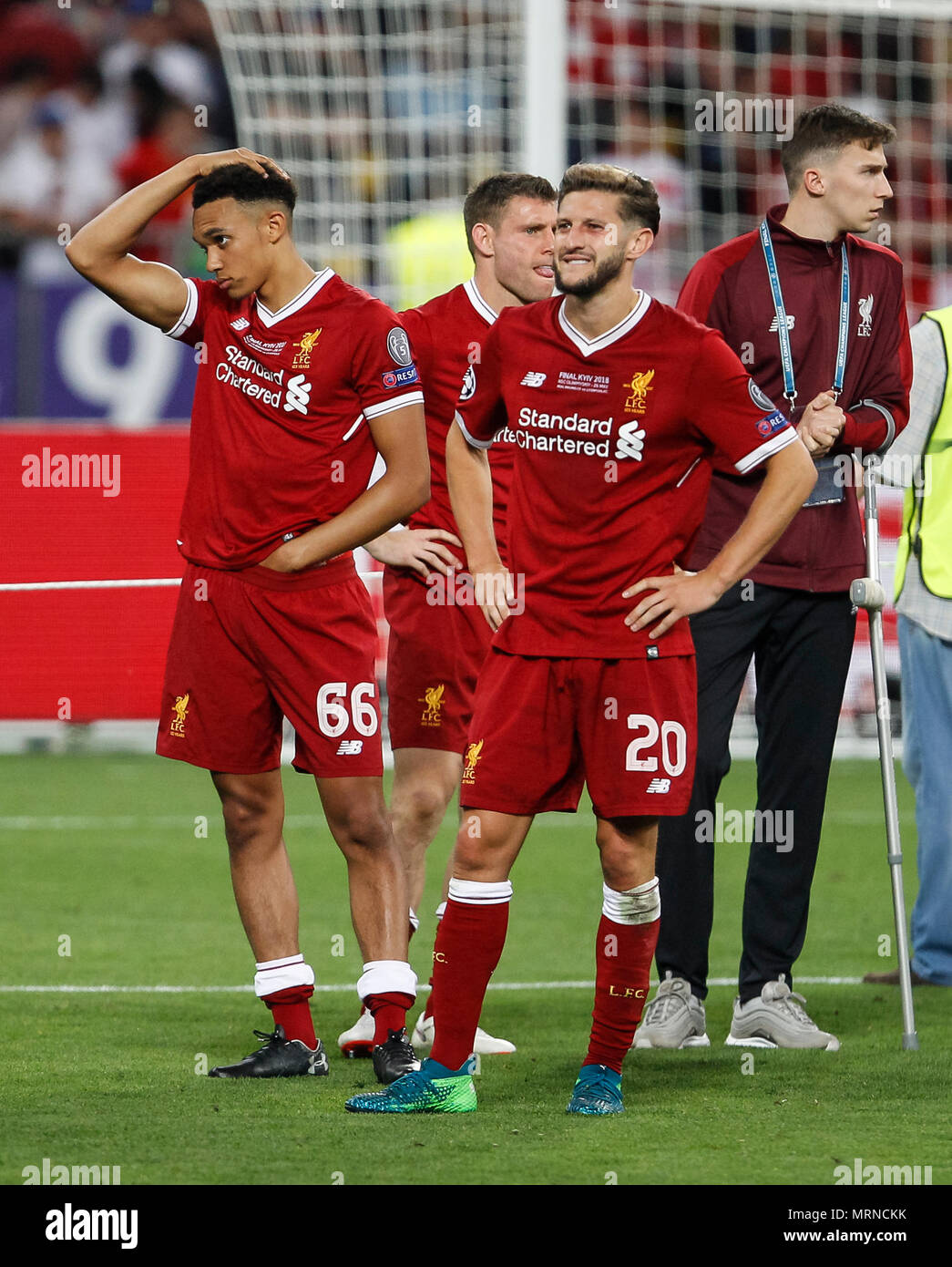Kiev, Ukraine. 26th May, 2018. Trent Alexander-Arnold of Liverpool and ...