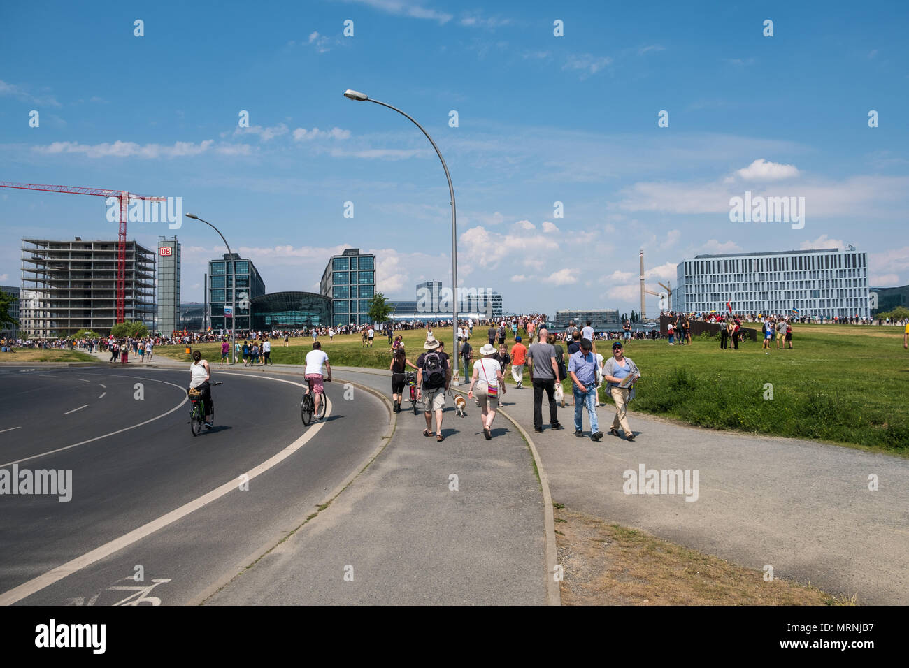 Berlin, Germany - may 27, 2018: Counter-protest against the ...