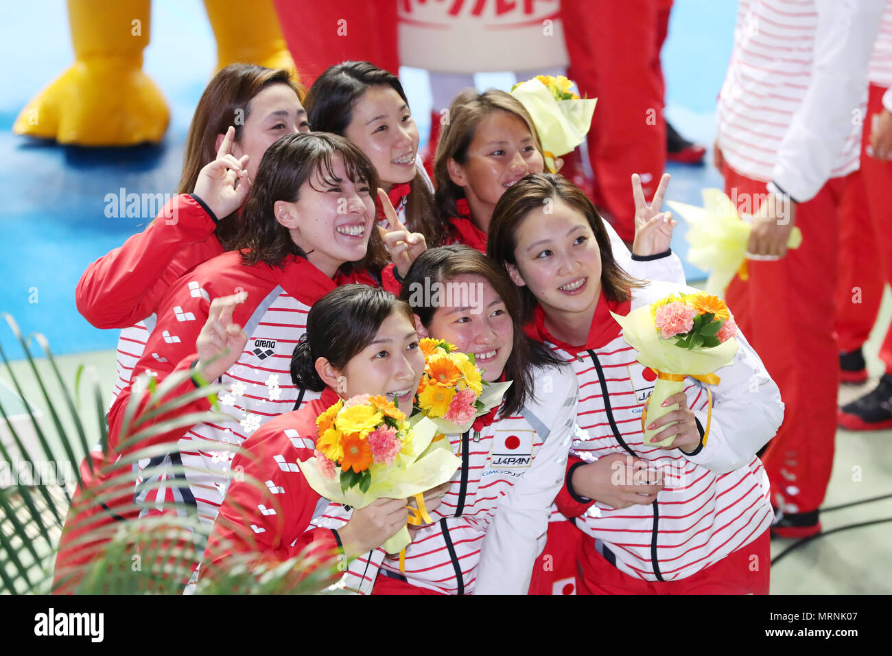 Tokyo, Japan. 27th May, 2018. Japan team group (JPN) Swimming : Japan ...