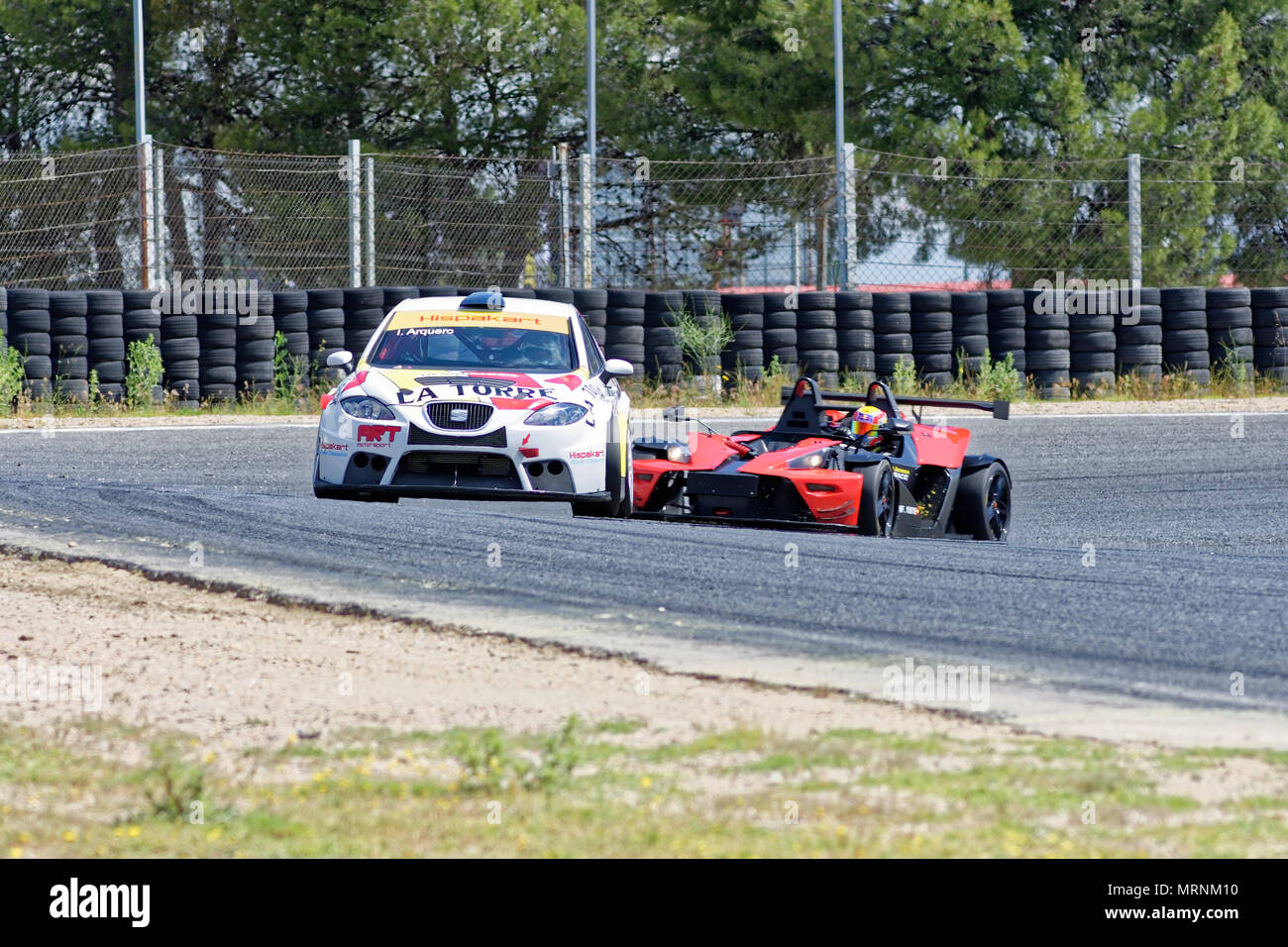 Jarama Race Circuit, Madrid, Spain - May 26, 2018: the drivers Ismael ...
