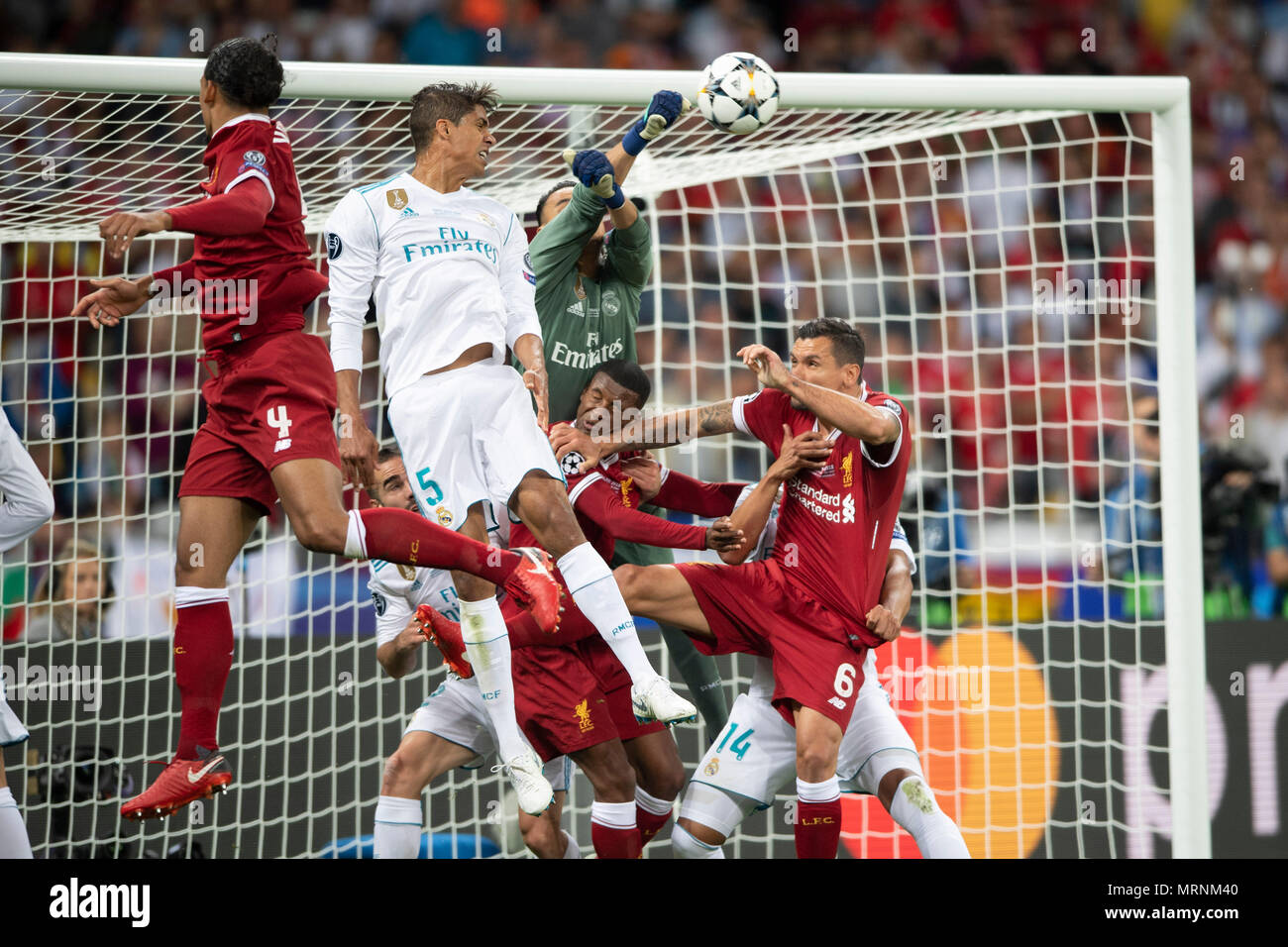 Raphael Varane of Real Madrid and Keylor Antonio Navas Gamboa of Real ...