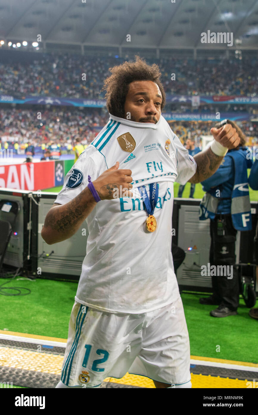 Marcelo Vieira da Silva Junior of Real Madrid Final Joy during the UEFA ...