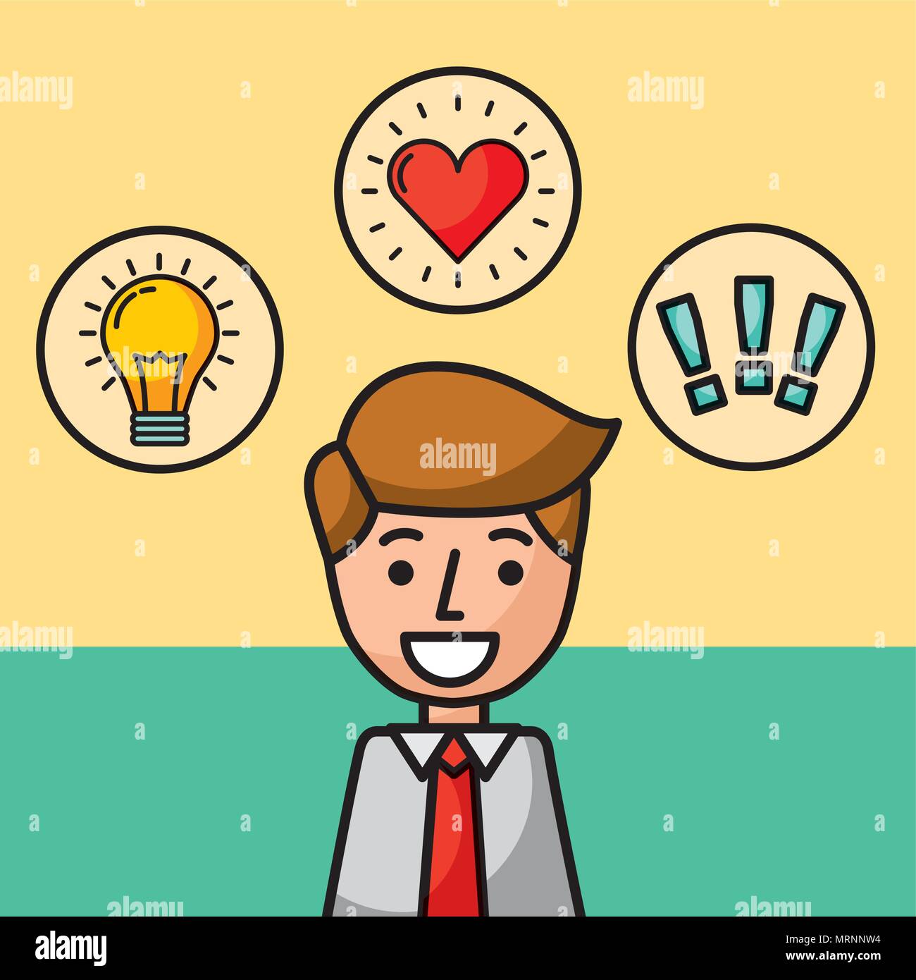 Businessman smiley face sign Stock Vector Images - Alamy