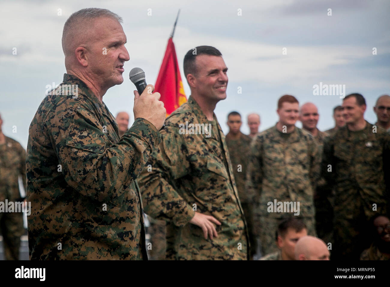 Sgt. Maj. Jim Lanham, sergeant major of the 31st Marine Expeditionary ...