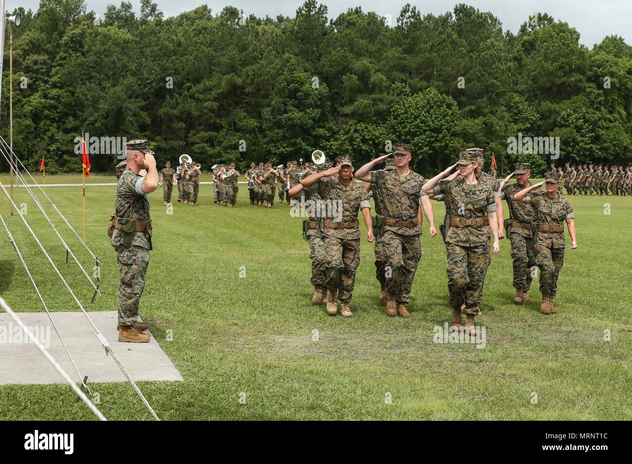 U.S. Marine Corps Lt. Col. Lauren S. Edwards and Lt. Col. Patrick G ...