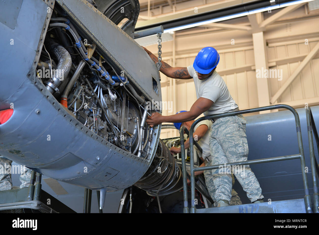 Airman Aaron Mack, 361st Training Squadron student learns how to remove ...
