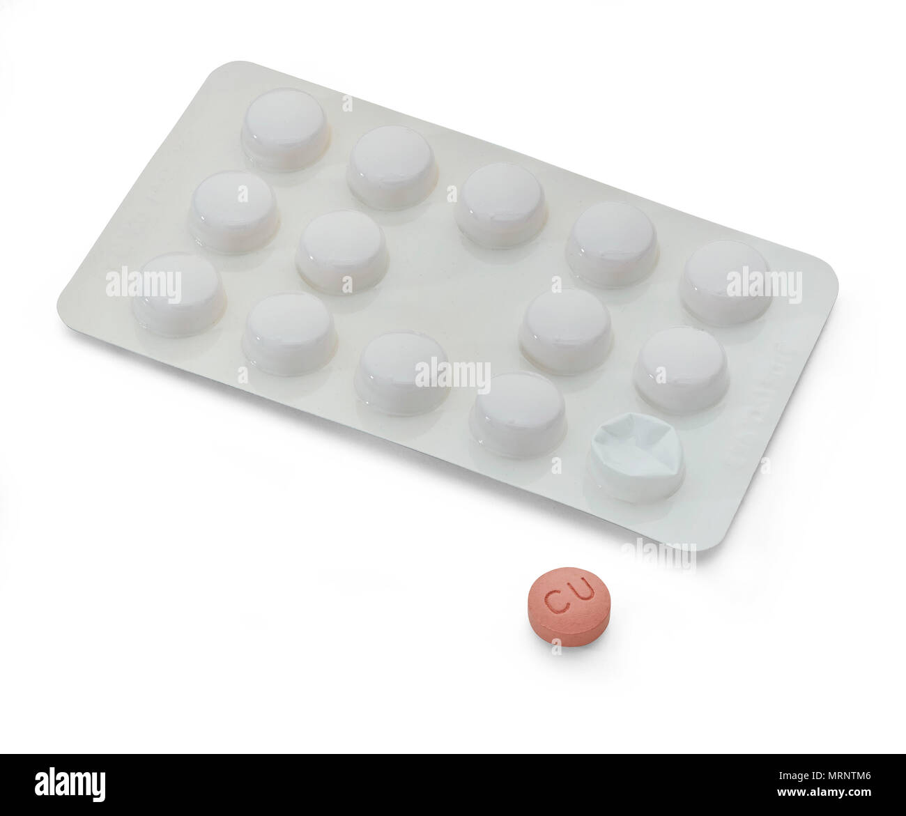 Statin tablet and blister pack on a white background Stock Photo - Alamy