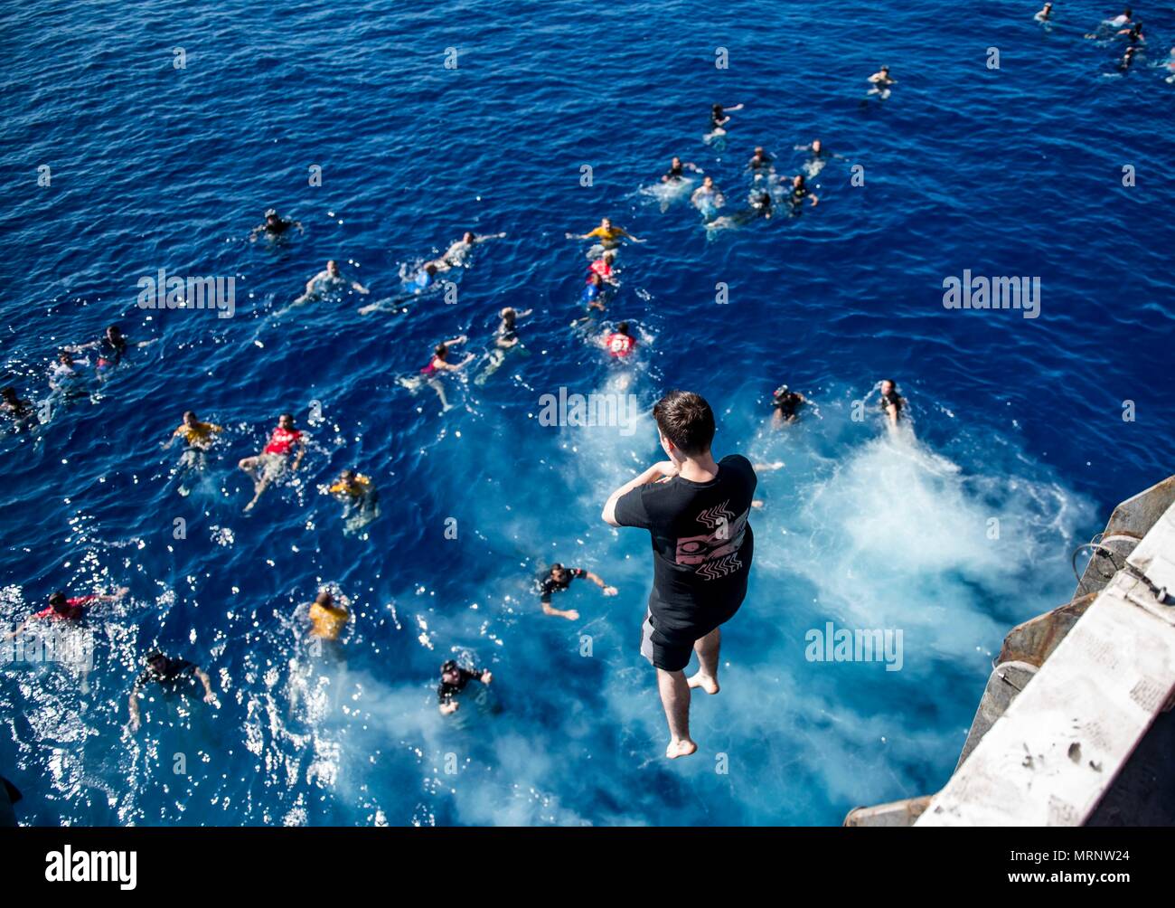 170623-N-YL257-172 MEDITERRANEAN SEA (June 23, 2017) Sailors ...