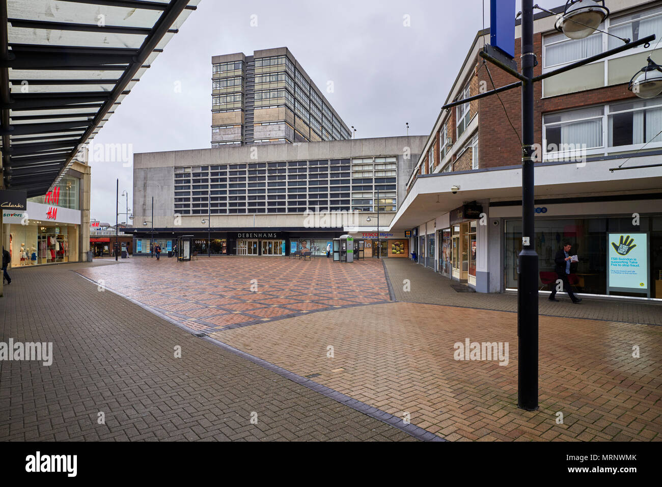 The brutalist architecture building above Debenhams in the centre of ...