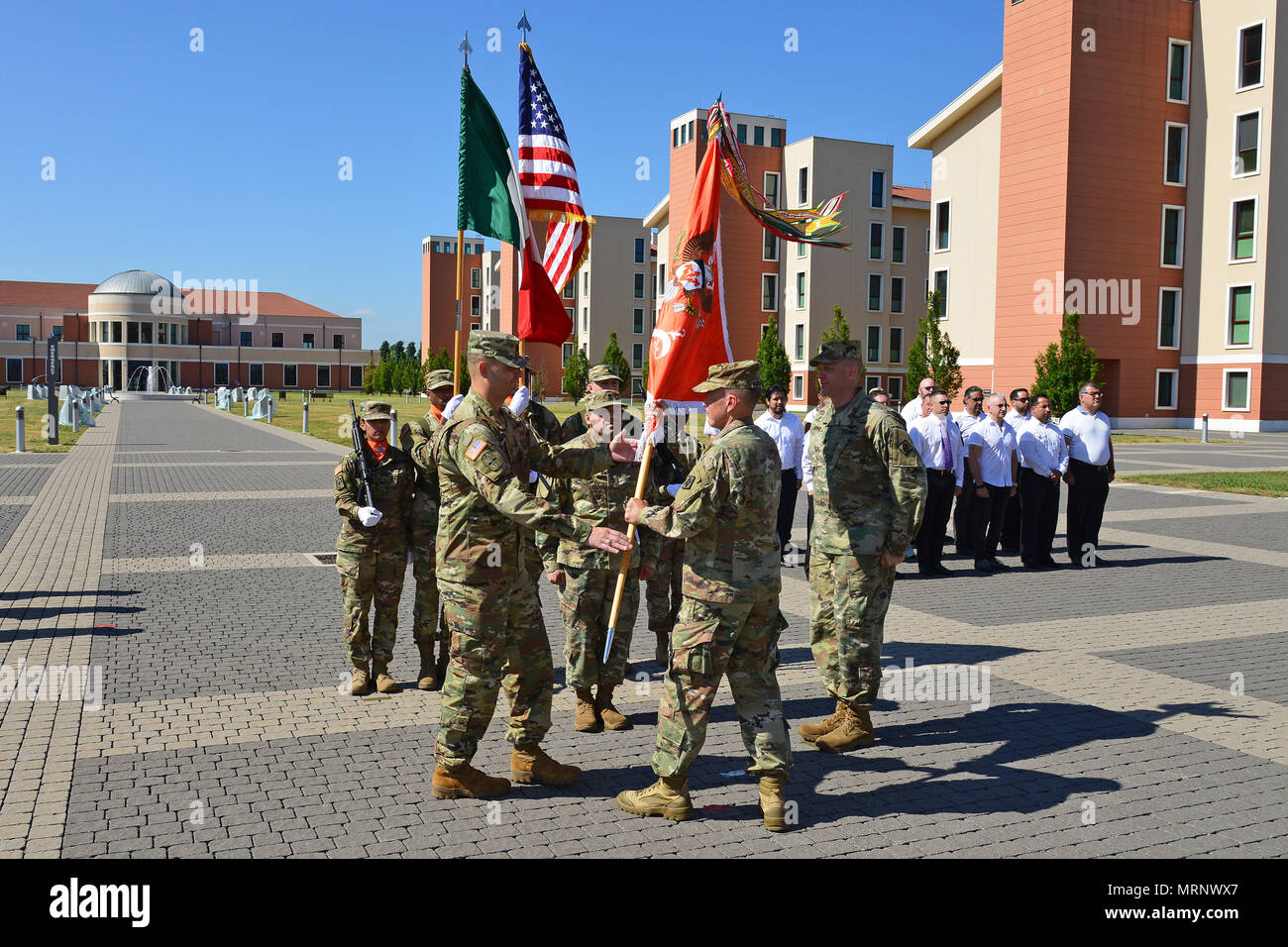 Lt. Col. John “Mike” Reeder (left) incoming commander 509th Signal ...