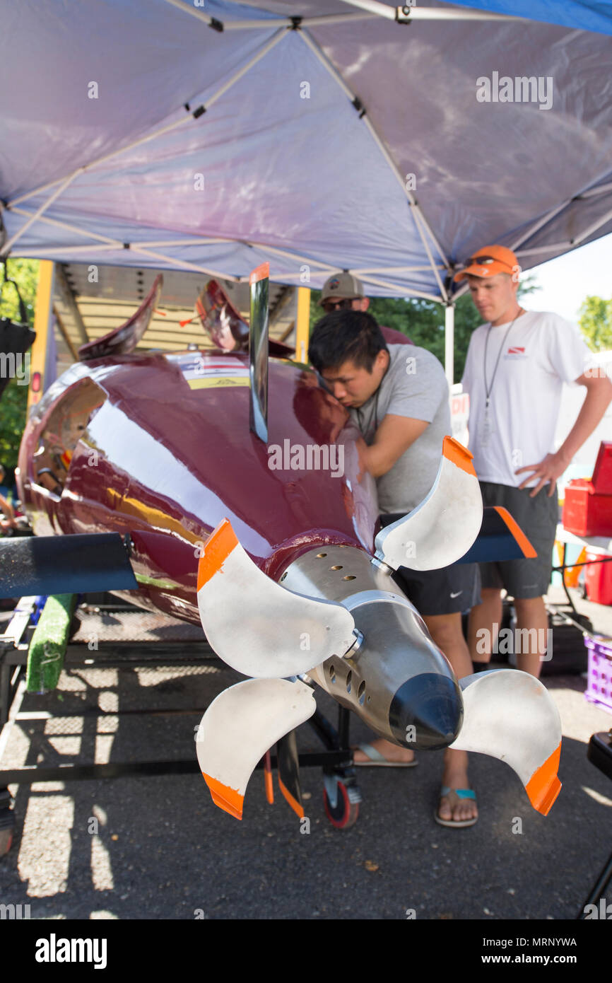 Second day of the International Human-Powered Submarine Races in the ...