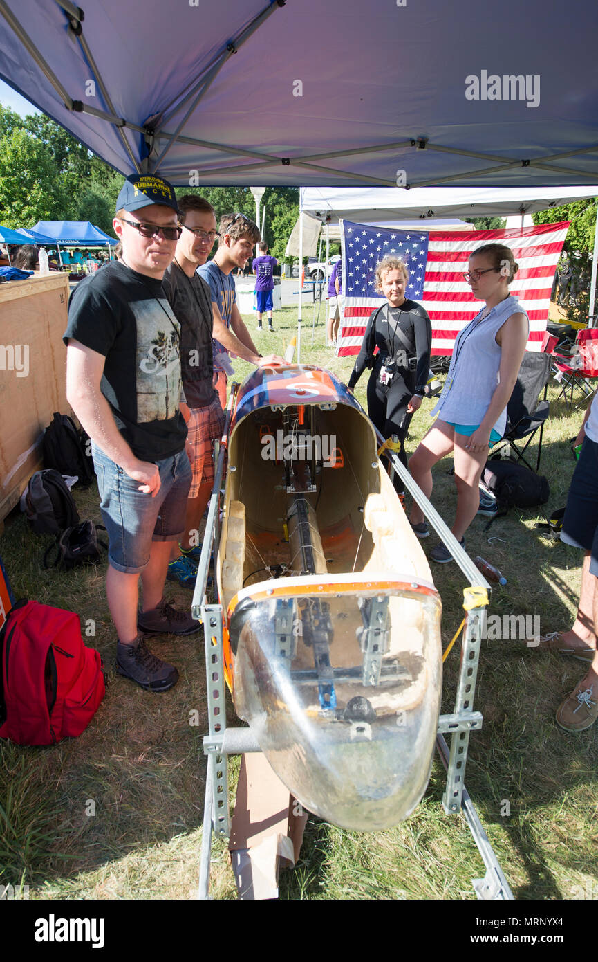 Second day of the International Human-Powered Submarine Races in the ...