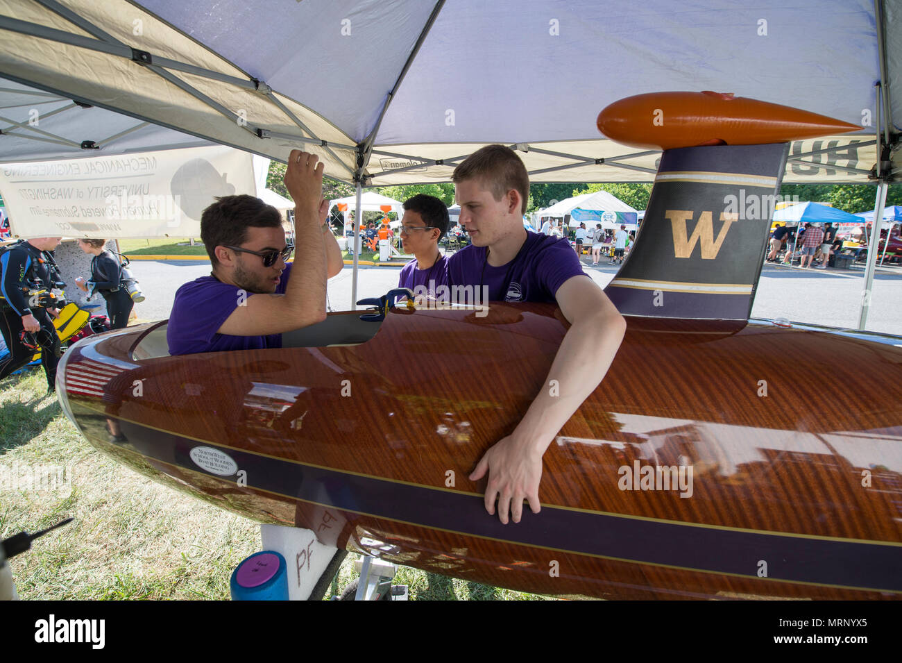 Second day of the International Human-Powered Submarine Races in the ...