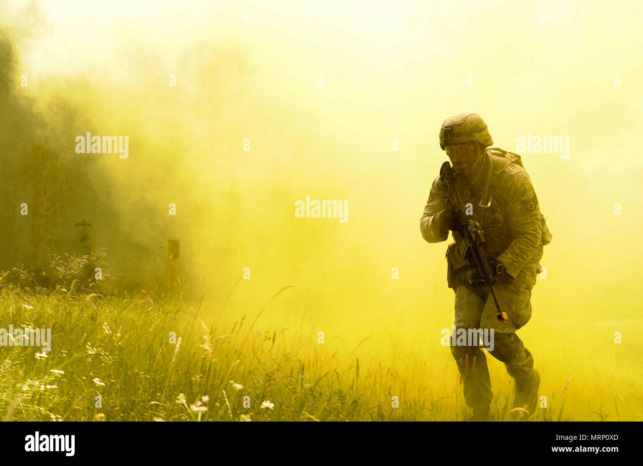 Staff Sgt. Eric Jeffcoat, 100th Security Forces Squadron base defense ...