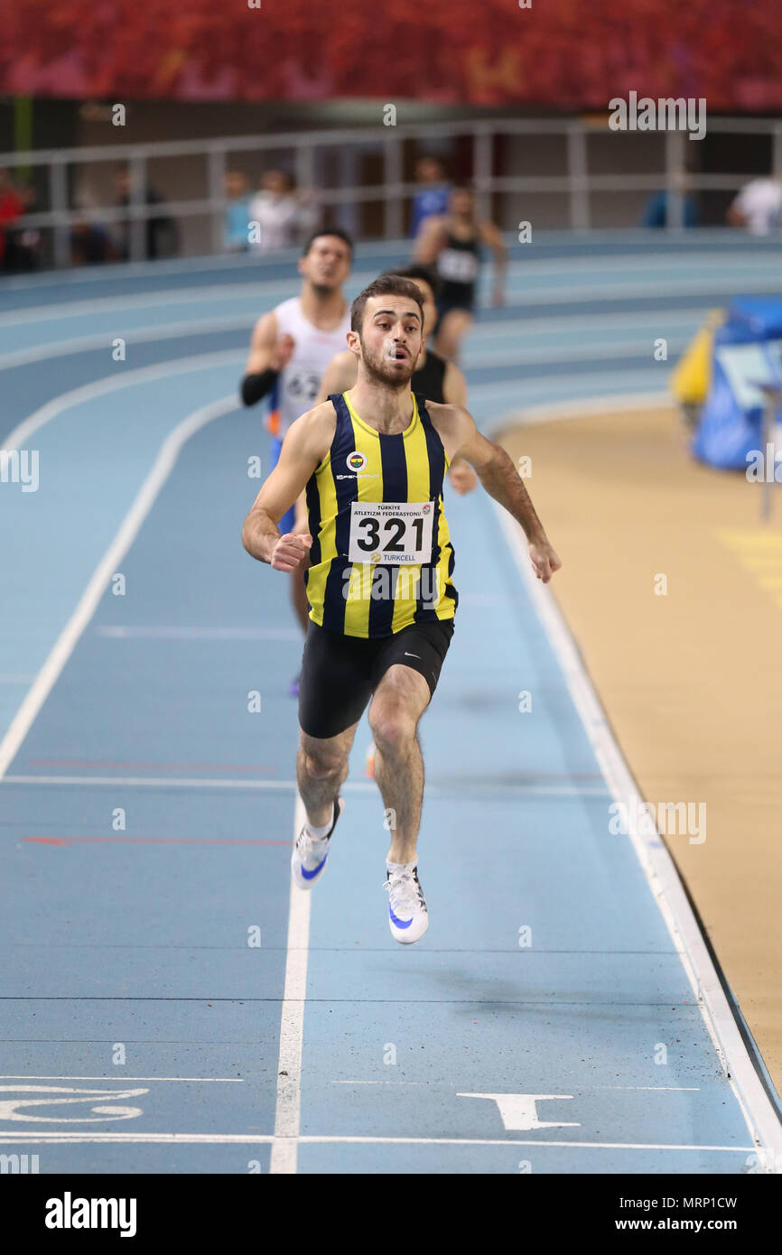 ISTANBUL, TURKEY - FEBRUARY 03, 2018: Athletes running during Turkcell ...