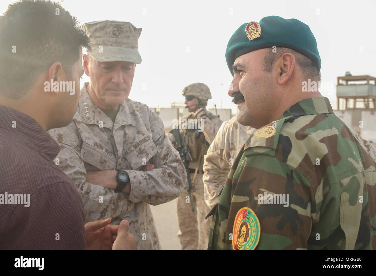 Gen. Joseph F. Dunford Jr., center-left, the chairman of the Joint ...