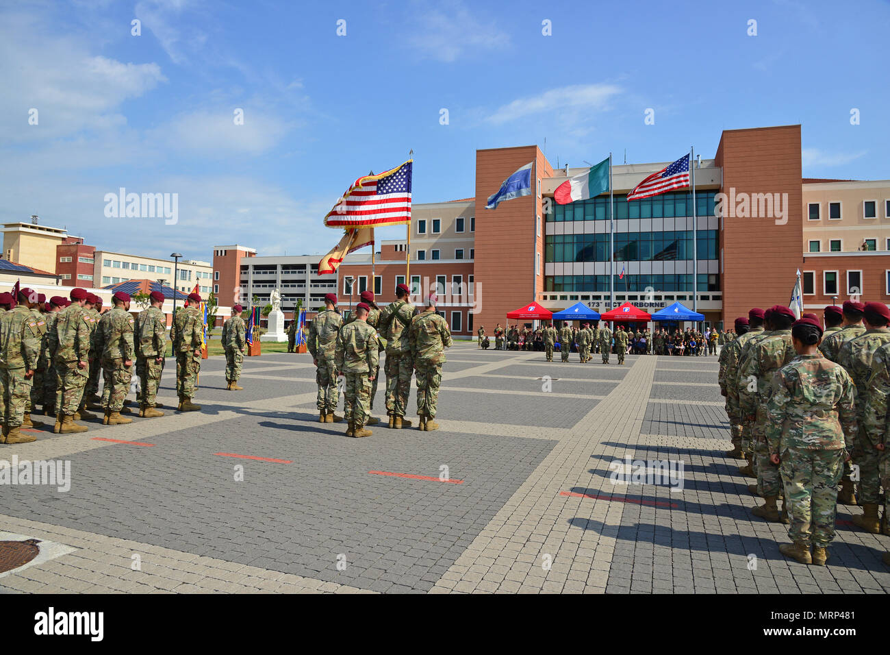 U. S. Army Paratroopers of the 173rd Brigade Support Battalion, 173rd Airborne Brigade, during ...