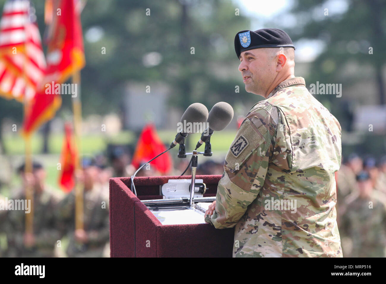 Lt. Col. James Reese, outgoing commander of the 2nd Battalion, 44th Air ...