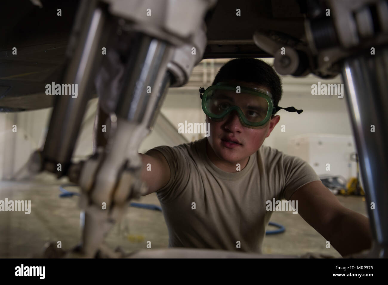 U.S. Air Force Airman 1st Class Joshua Aujero,1st Aircraft Maintenance ...