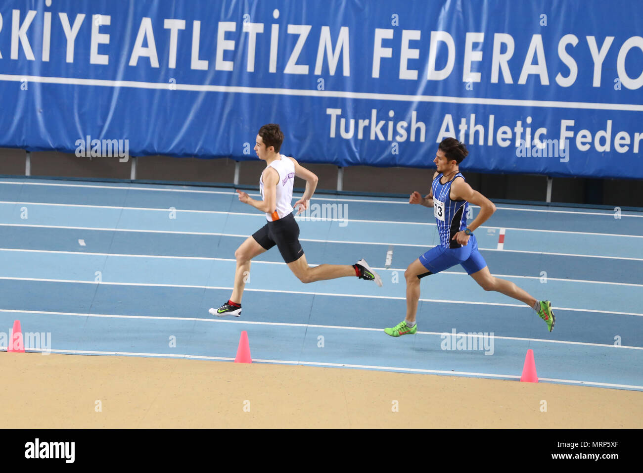 ISTANBUL, TURKEY - FEBRUARY 04, 2018: Athletes running during Turkcell ...