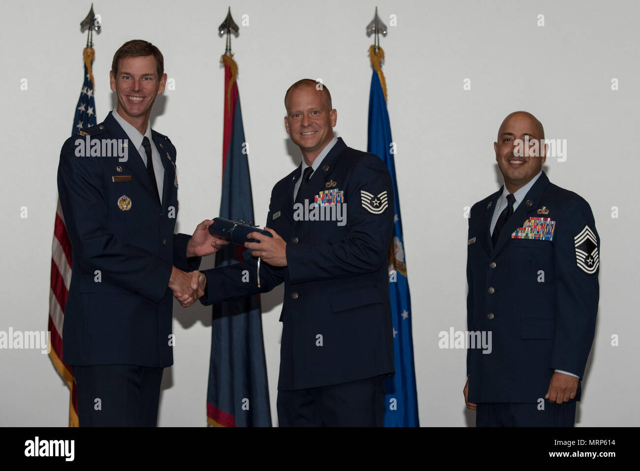 Tech. Sgt. Justin Mathews, 734th Air Mobility Squadron, is recognized ...