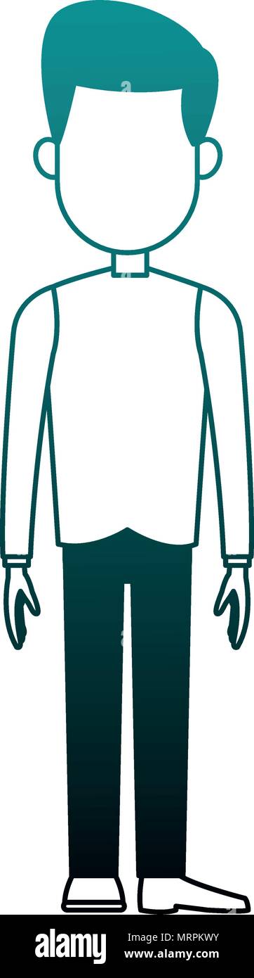 Young man faceless cartoon in blue lines Stock Vector Image & Art - Alamy