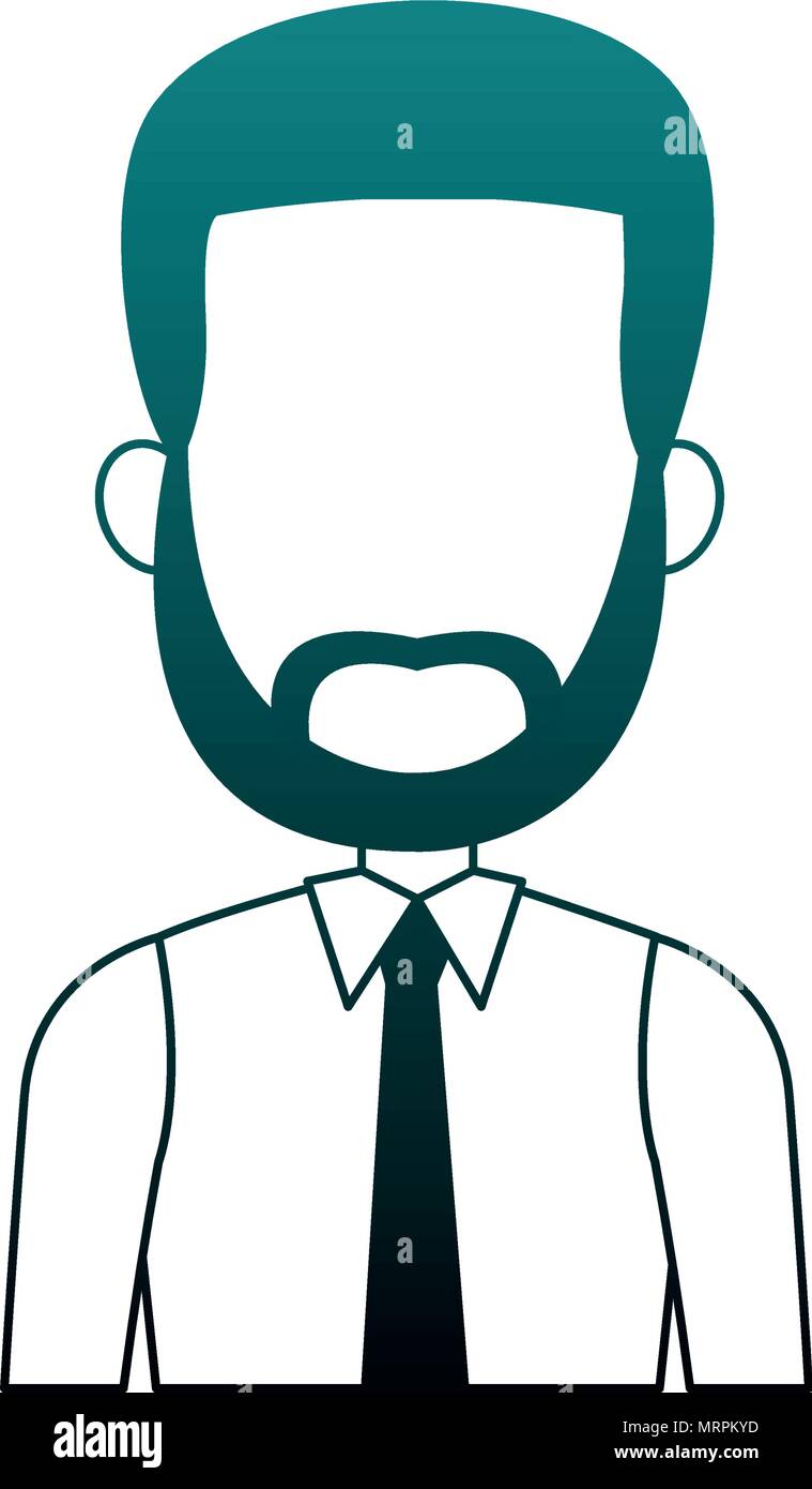 Executive businessman faceless cartoon in blue lines Stock Vector Image ...