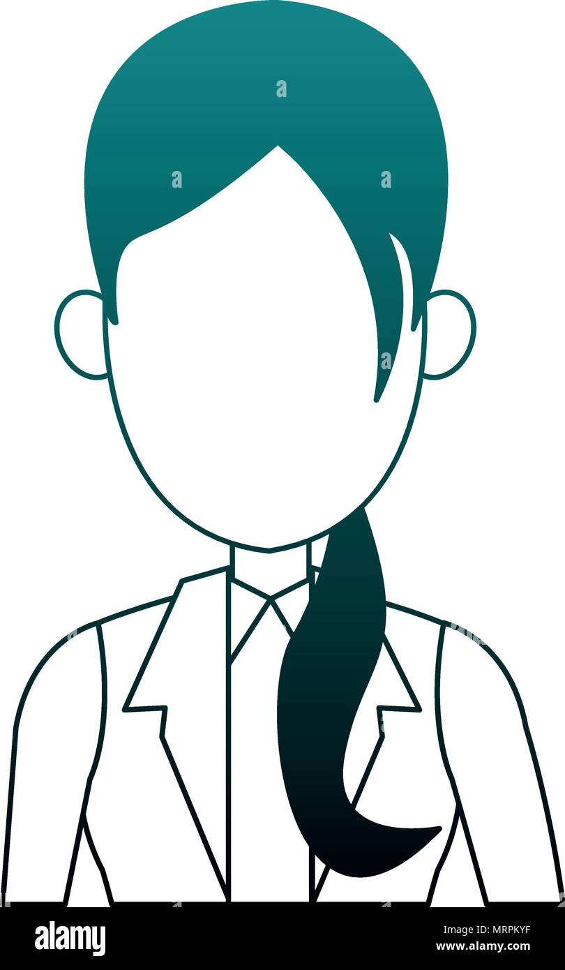 Executive business woman faceless cartoon in blue lines Stock Vector ...