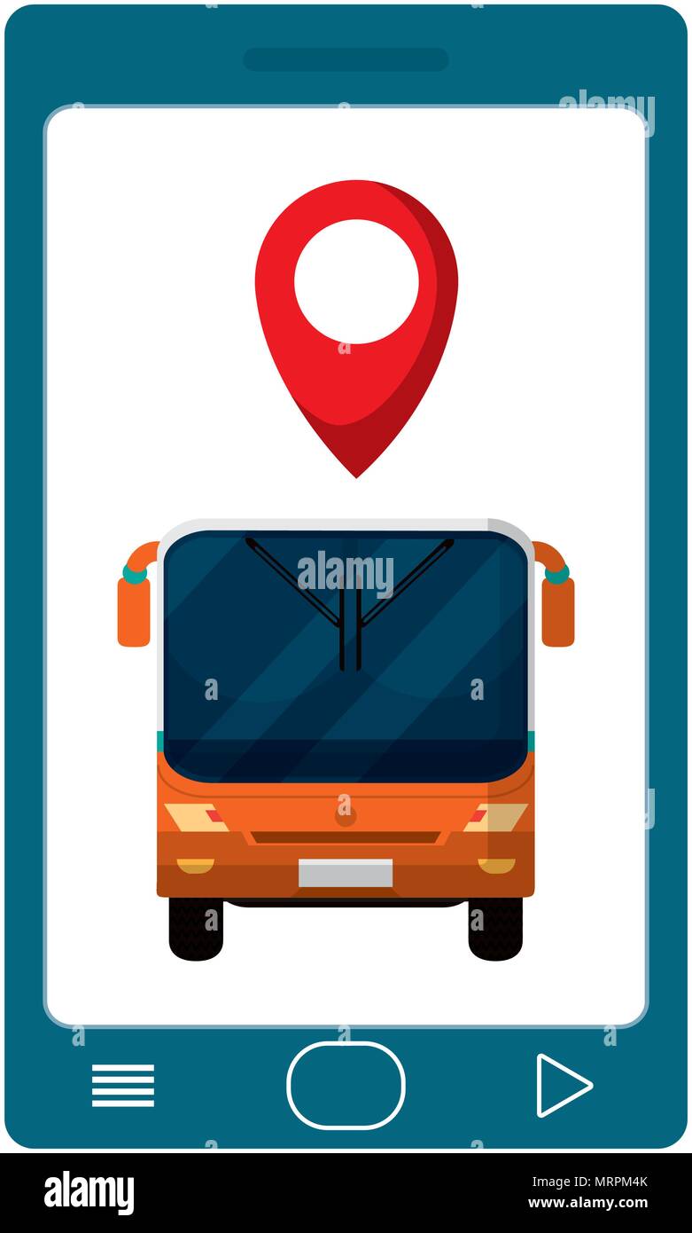 Bus location isolated icon design hi-res stock photography and images ...