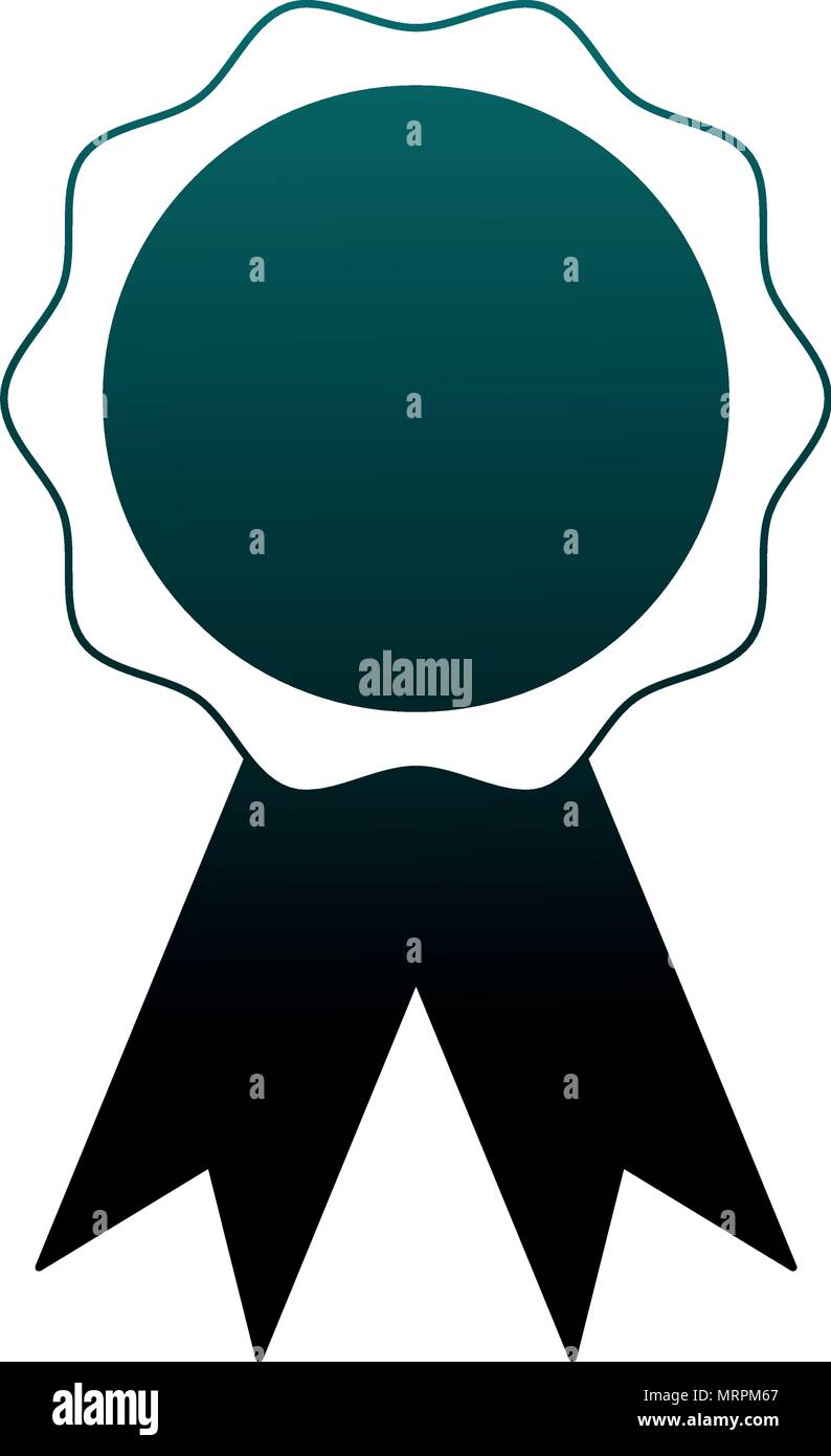 Award ribbon symbol in blue lines Stock Vector Image & Art - Alamy