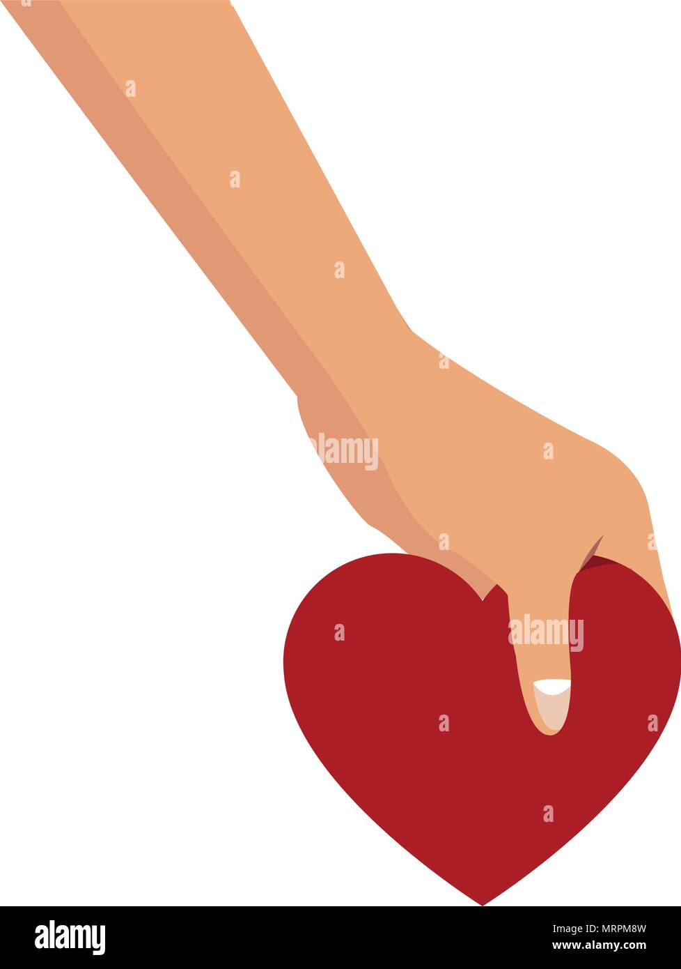 Hand with heart Stock Vector Image & Art - Alamy