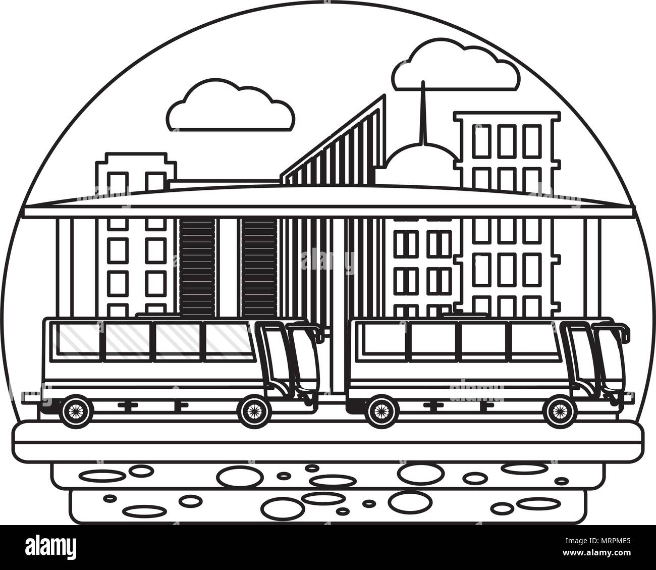 Line line buses buses Stock Vector Images - Alamy